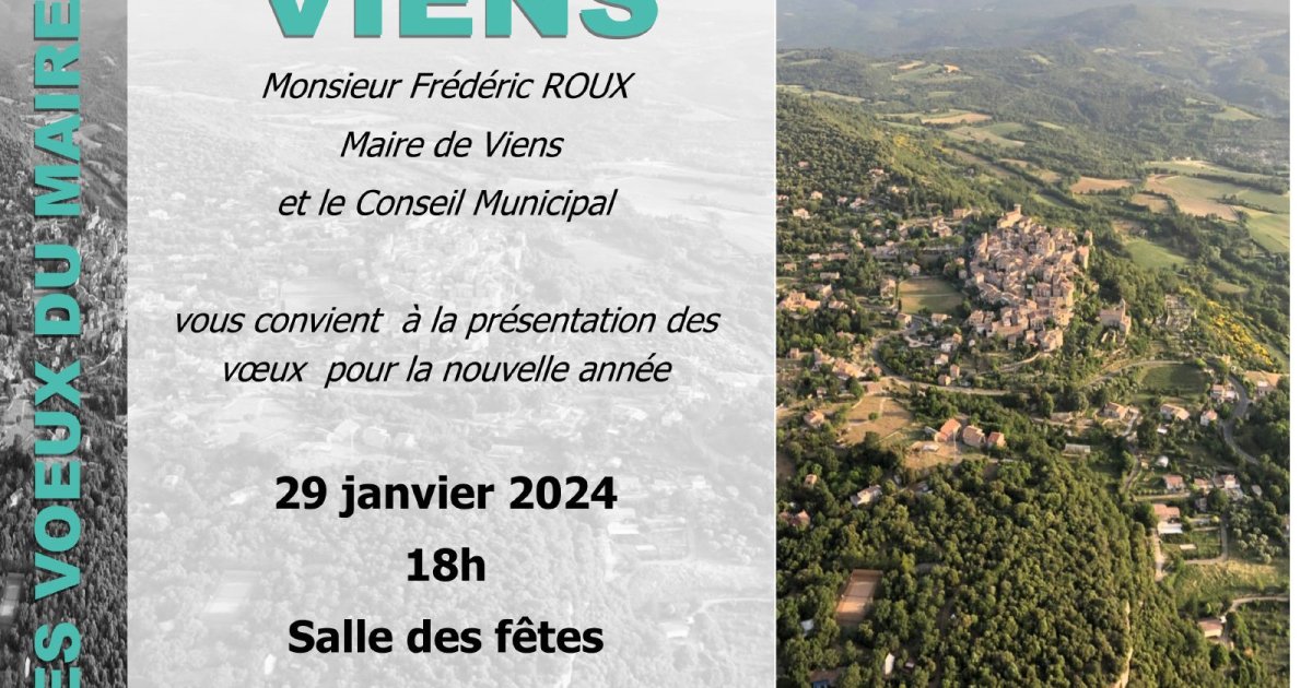 Cérémonie des Voeux du Maire - Mairie de Viens